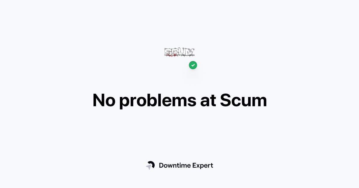 Is Scum down? Real-time outages and issues | Downtime Expert
